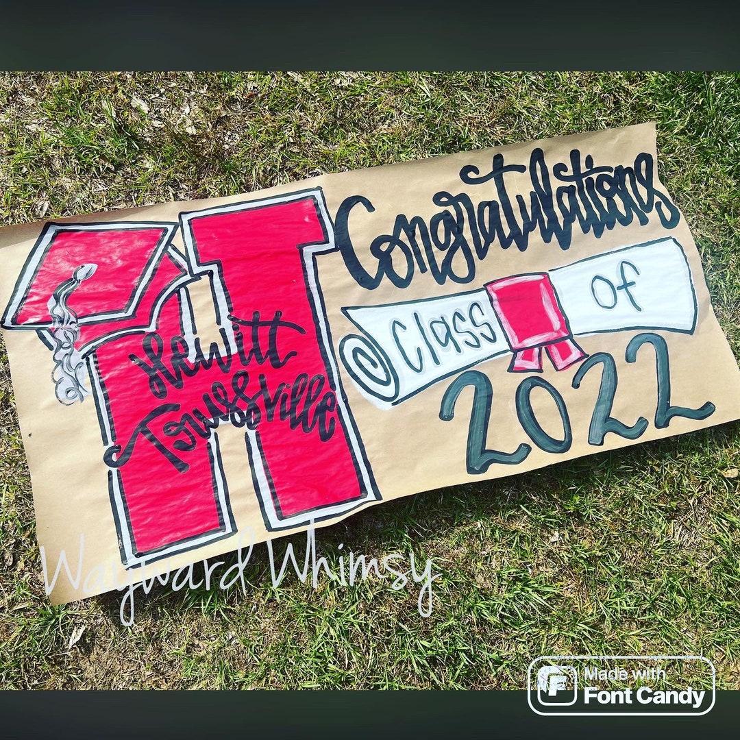 Hand Painted Custom Party Banner- Birthday Banner- Kraft Paper Banner ...