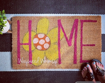 Hand Painted Door Mat - Etsy
