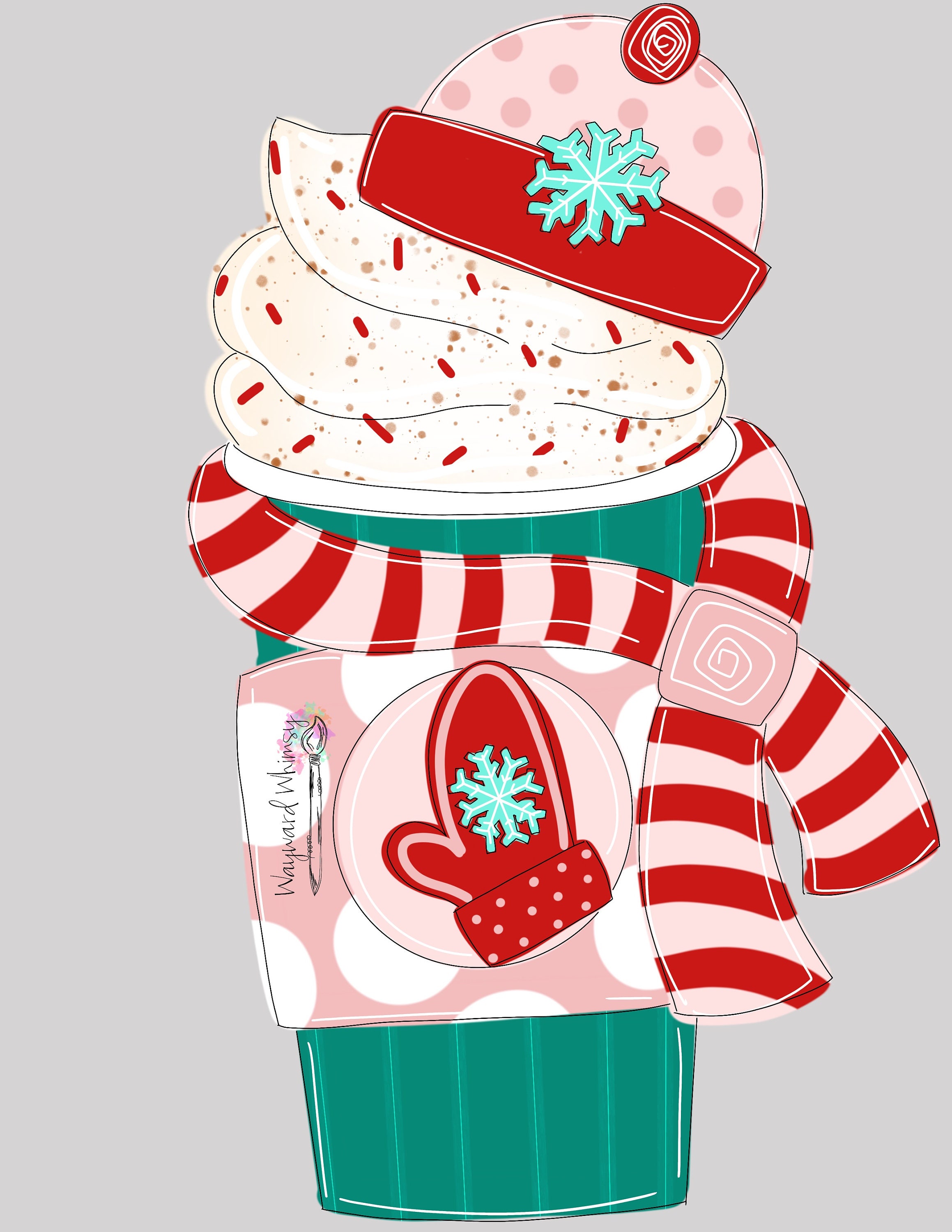 Winter Latte- Hot Chocolate- Valentine Door Hanger Downloadable File ...