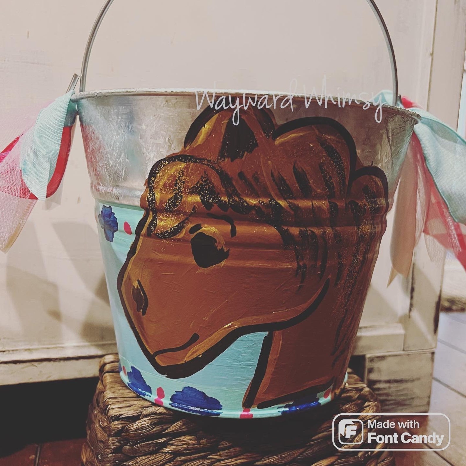 Western Cowboy Cowgirl Theme Personalized Galvanized Bucket | Etsy