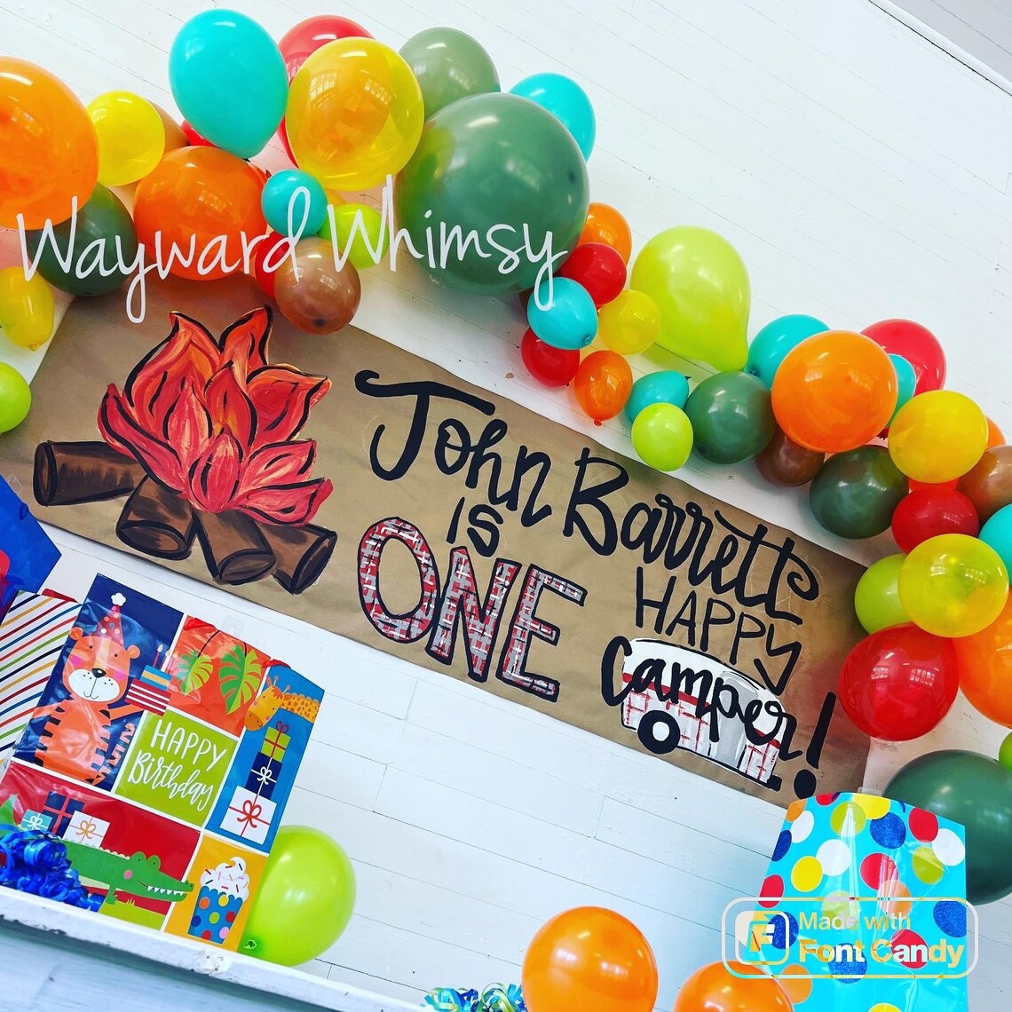 Hand Painted Custom Party Banner Birthday Banner Kraft Paper - Etsy