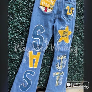Handpainted Denim Jeans- You Customize- You Supply Jeans- Painted Jeans ...