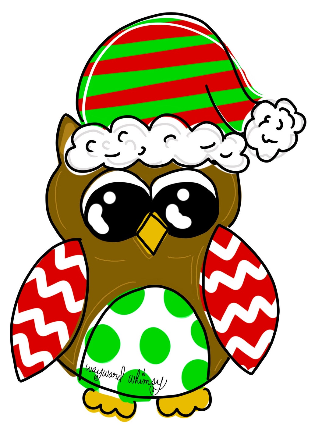 Christmas Owl Door Hanger Downloadable File Printable Template - Etsy
