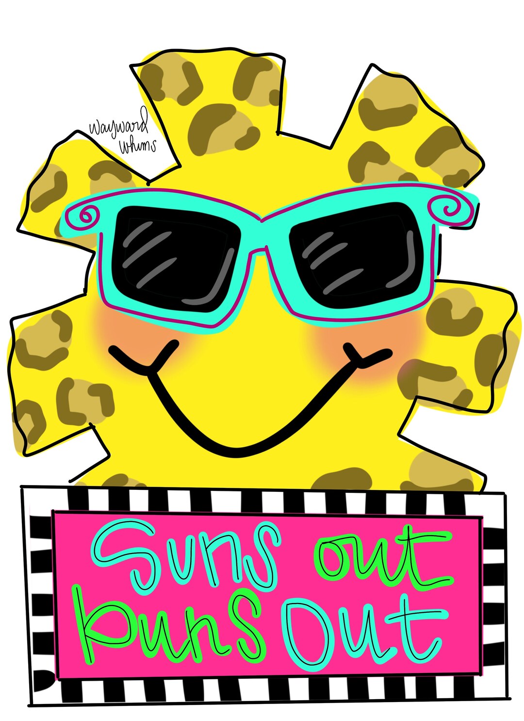 Suns Out Buns Out Sunshine Door Hanger Downloadable File Printable ...