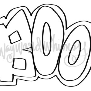 Boo Halloween Door Hanger Downloadable File Printable Template - Etsy