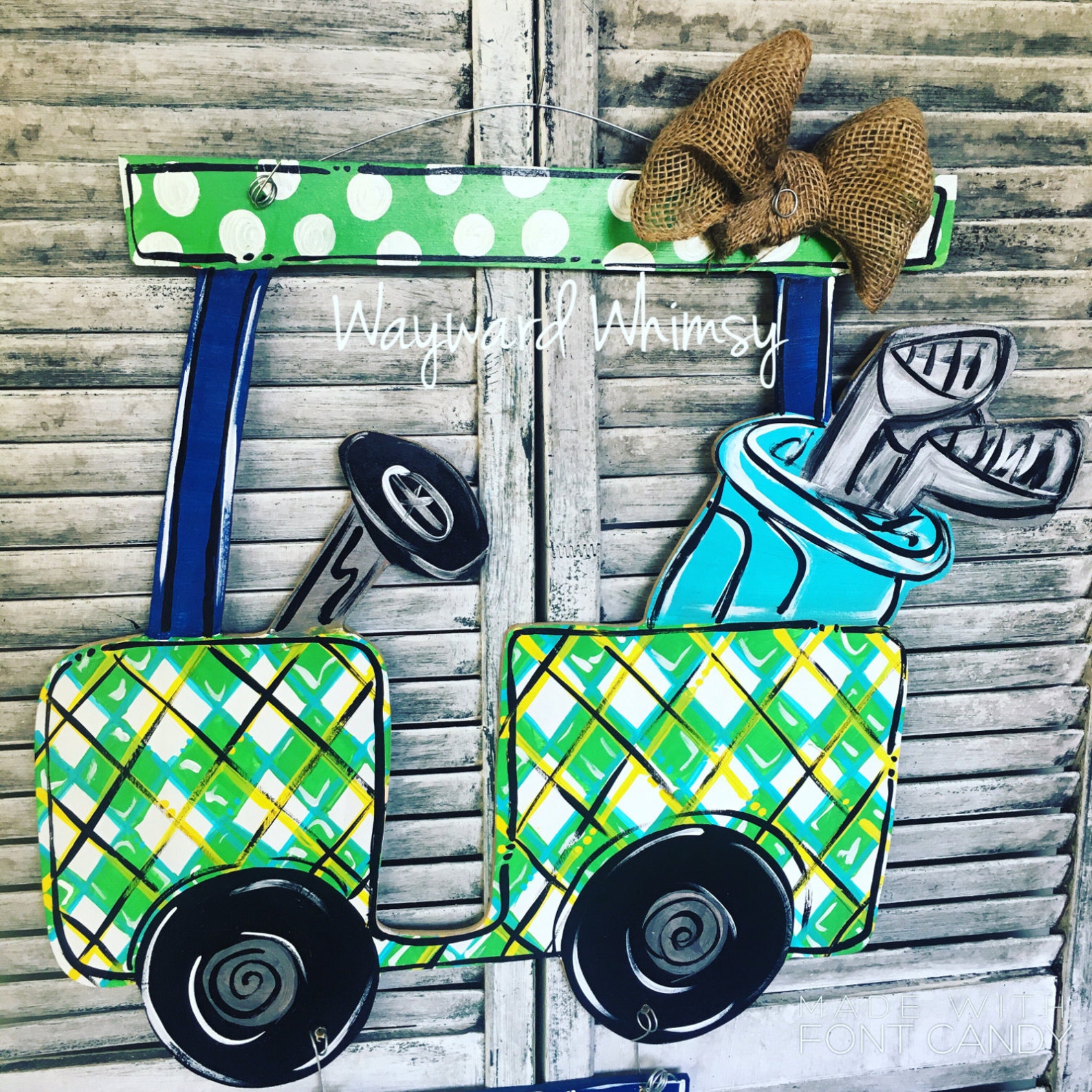Golf Cart Wood Cut Out Hanger - Etsy