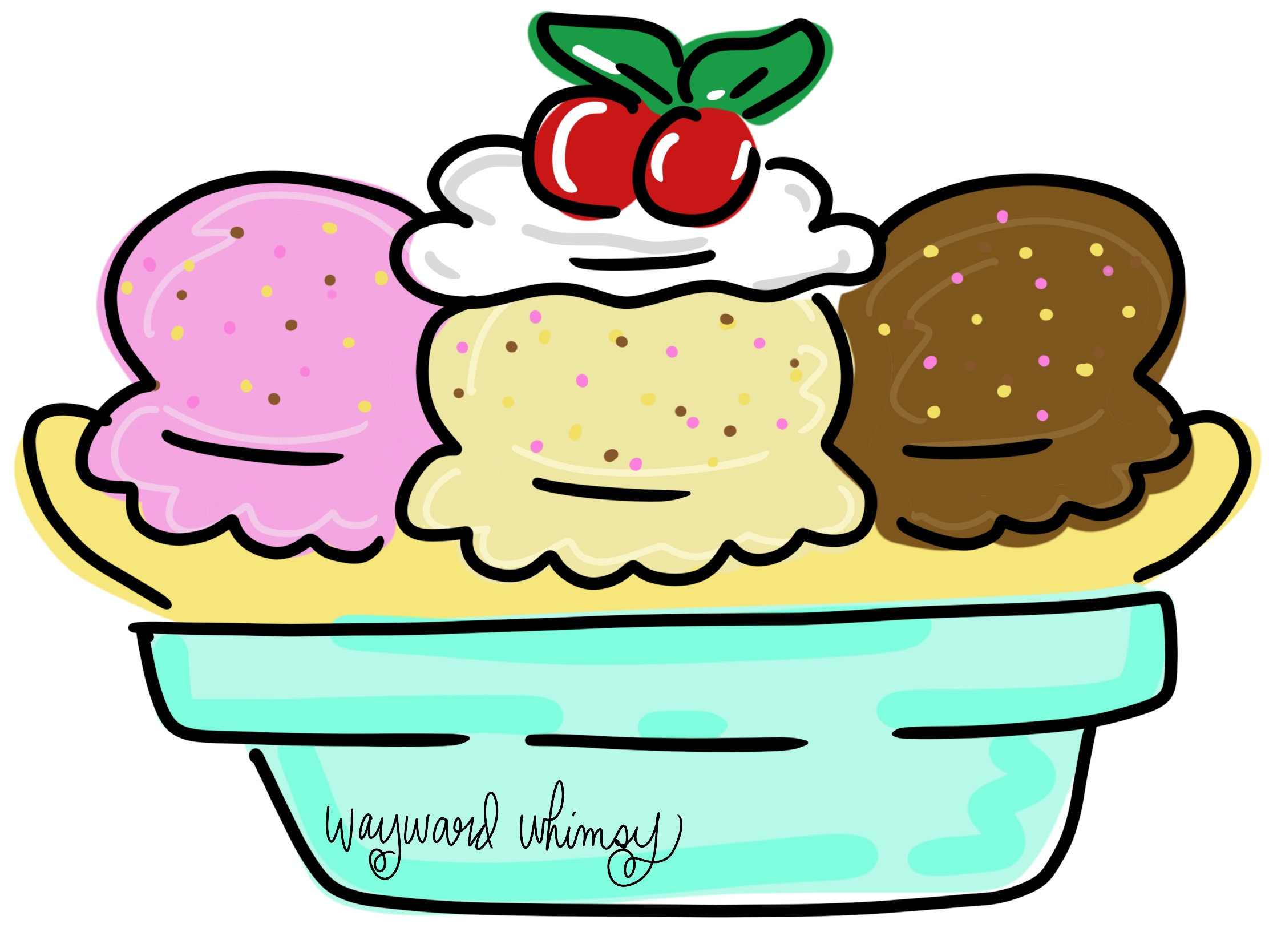 Kits & How To Printing & Printmaking Visual Arts Ice Cream Sundae Door ...