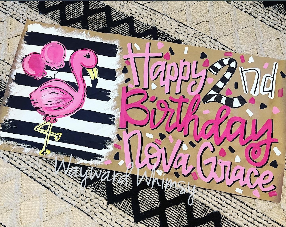 Hand Painted Custom Party Banner Birthday Banner Kraft Paper - Etsy