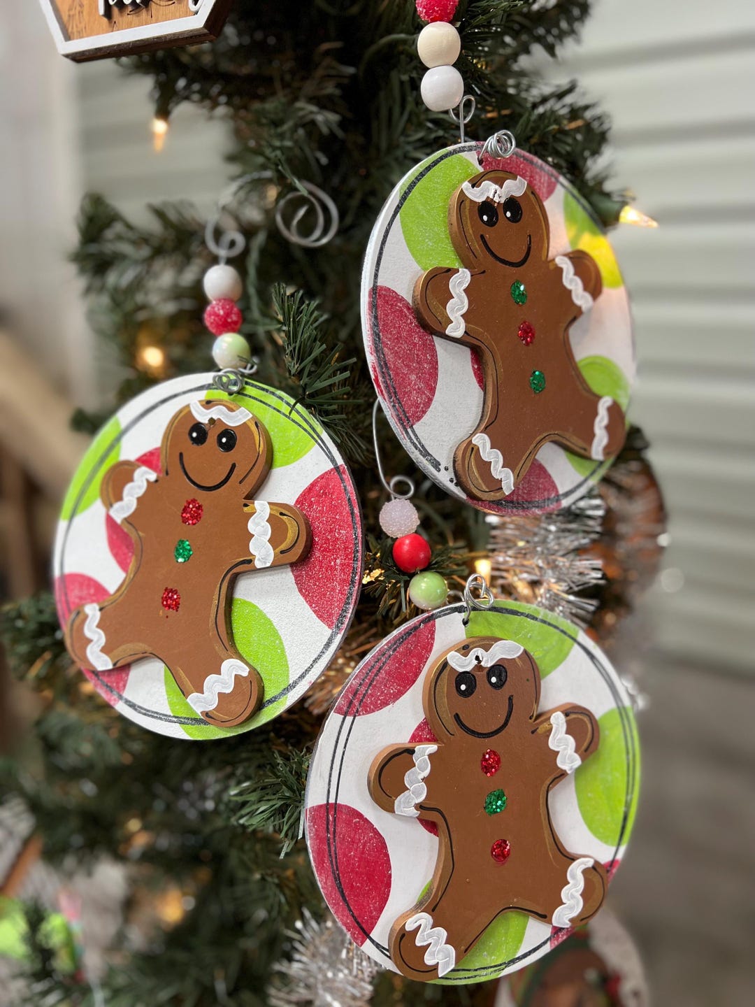 Stacked Gingerbread Christmas Tree Ornament Ornament - Etsy