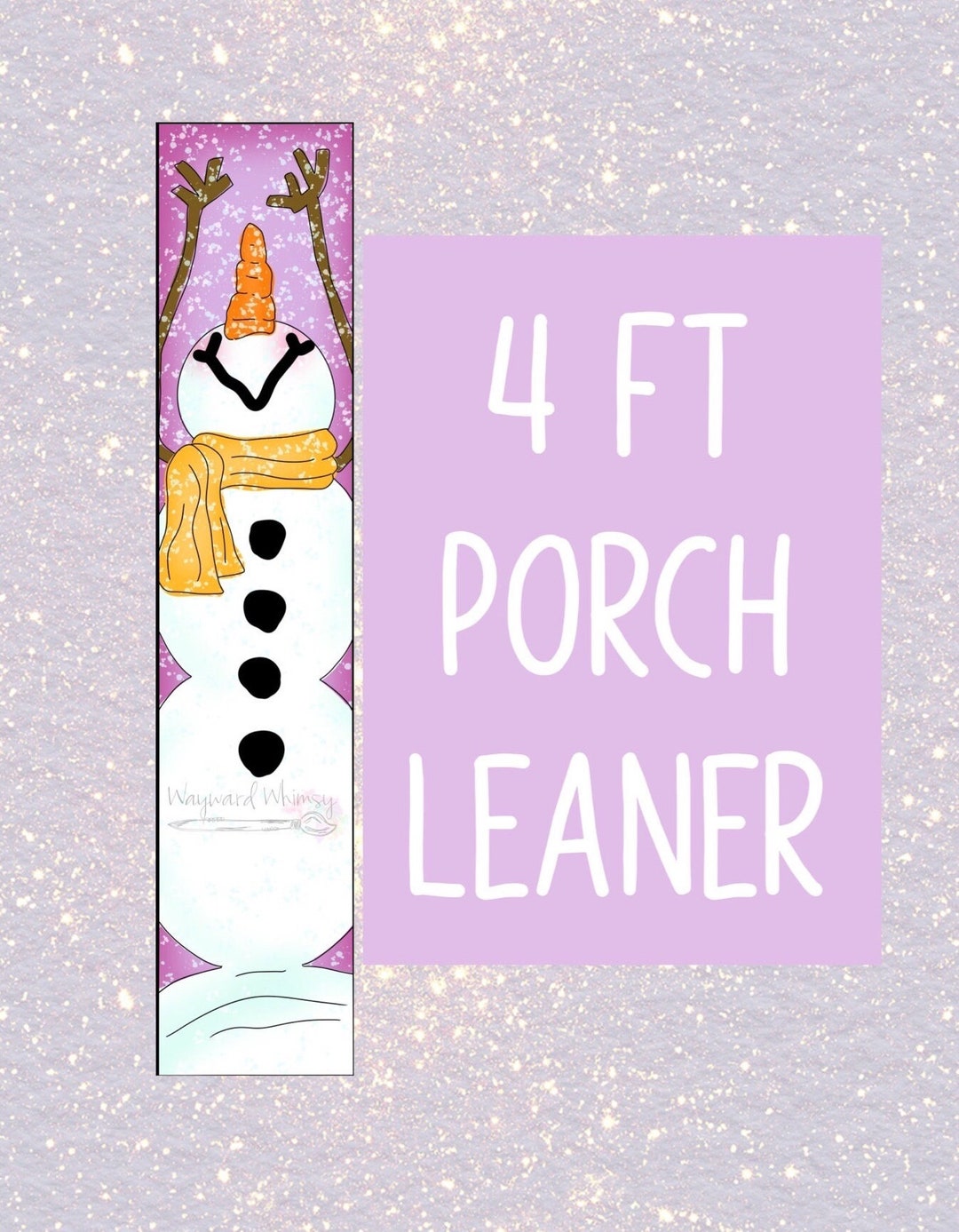 Snowman Porch Leaner Template 4 Foot Tall Downloadable File Printable ...