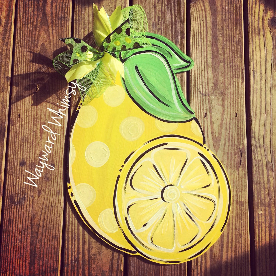 Lemon Door Hanger- Can Customize - Etsy
