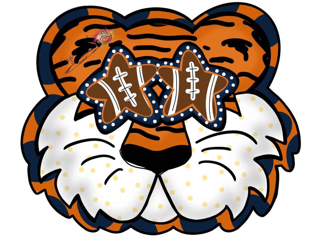 Football Tiger Door Hanger Downloadable File Printable Template - Etsy