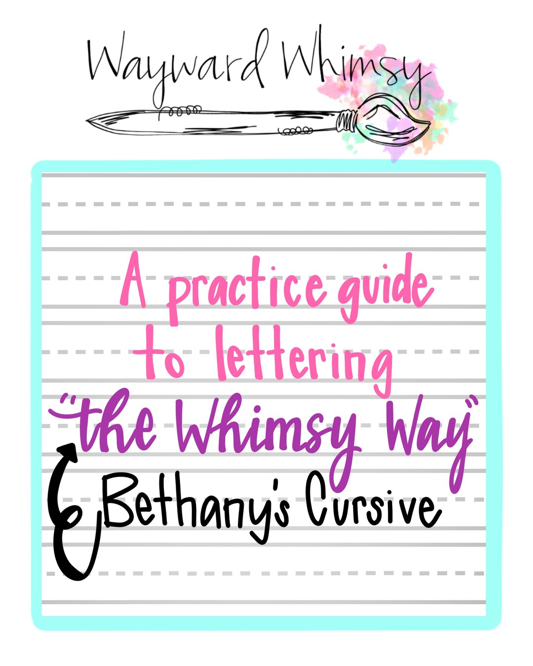 Lettering Practice Sheets- Printable and Digital- Wayward Whimsy ...