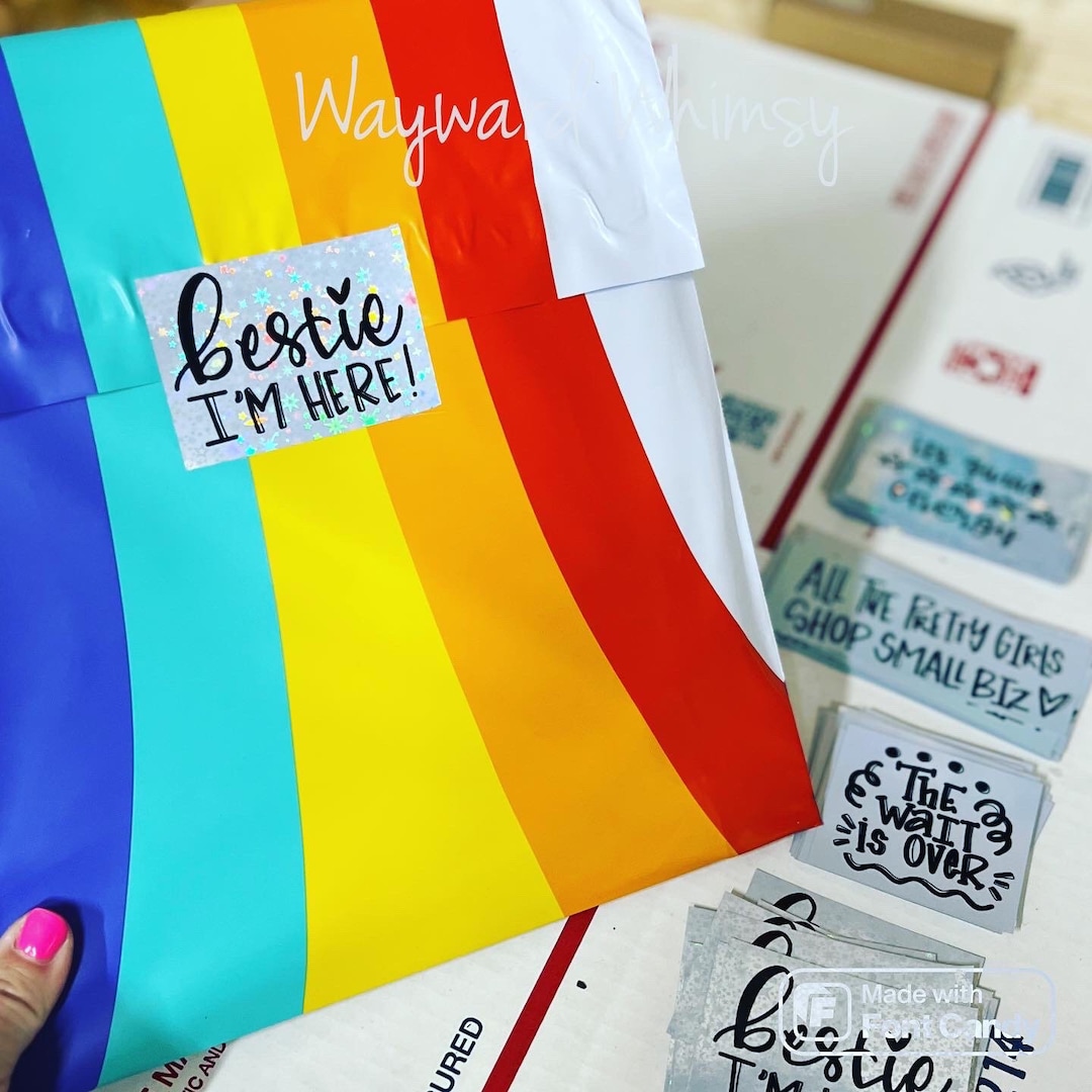 Packaging Stickers- Holographic Shipping Stickers - Small Business ...