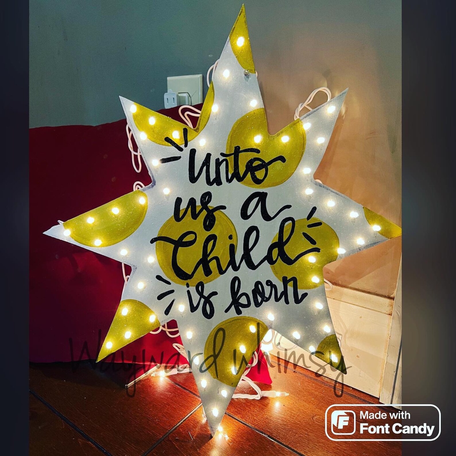 LIGHTED Christmas Star Wooden Tree Topper - Etsy