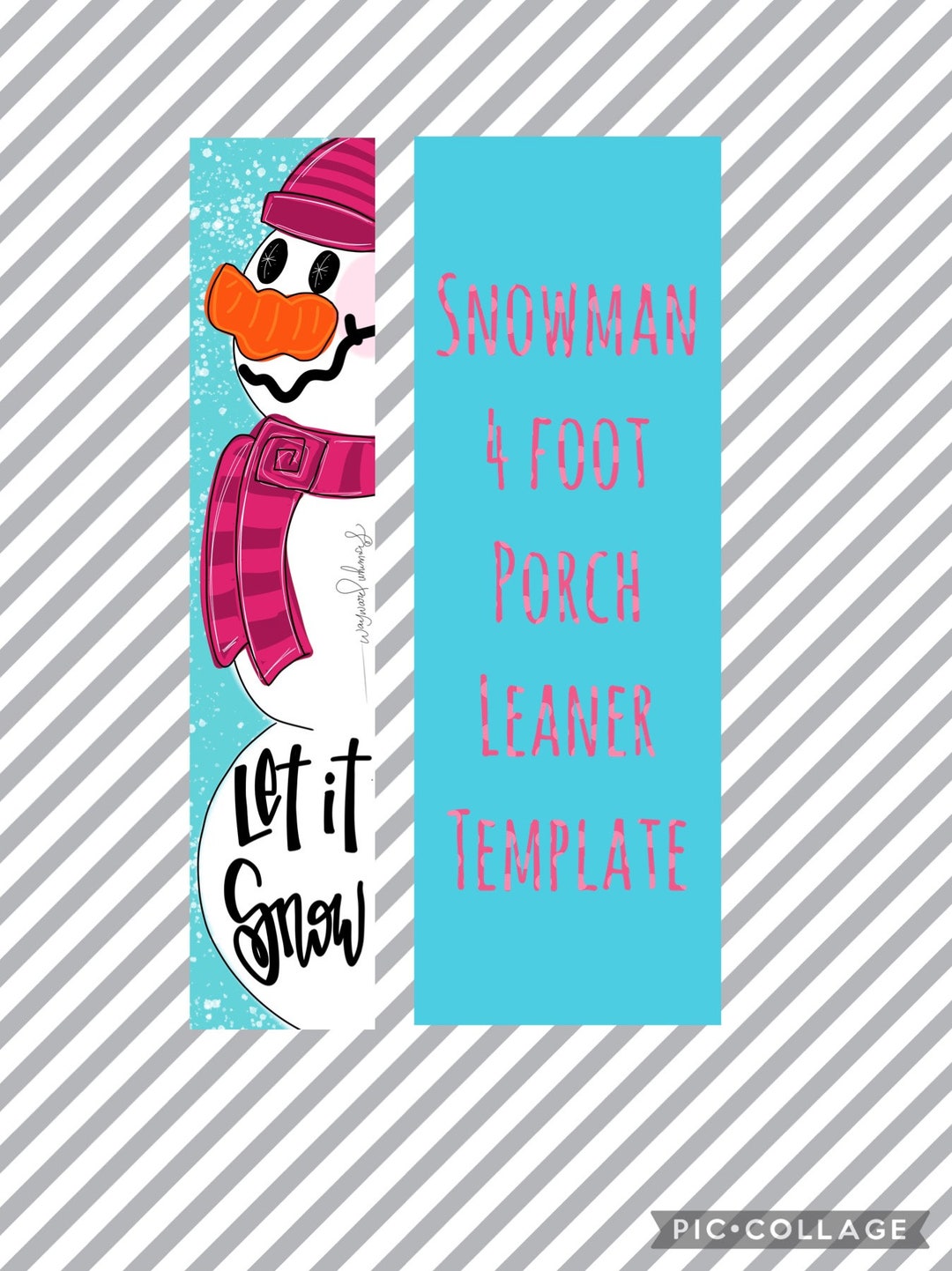 Snowman Porch Leaner Template 4 Foot Tall Downloadable File Printable ...