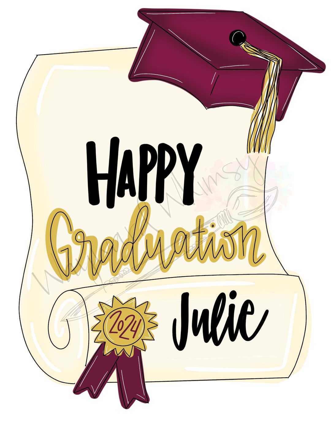 Graduation Diploma Congratulations Door Hanger Downloadable File ...