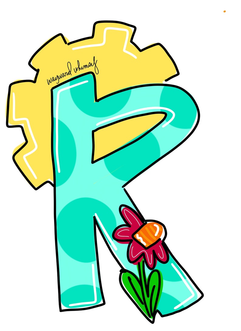 Spring Letter R Door Hanger Downloadable File Printable - Etsy