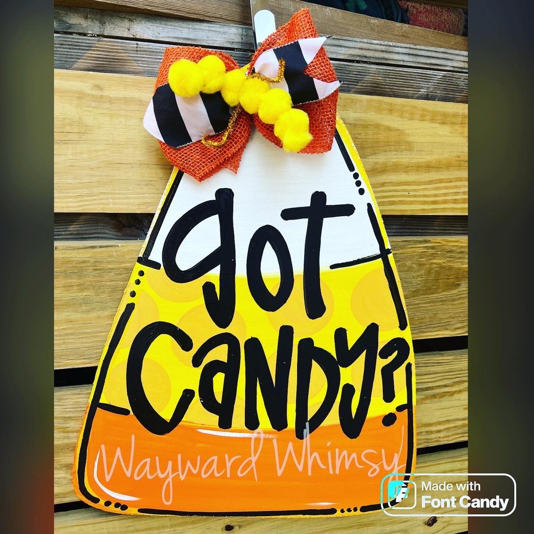 CANDY CORN Door Hanger Halloween Door Hanger - Etsy