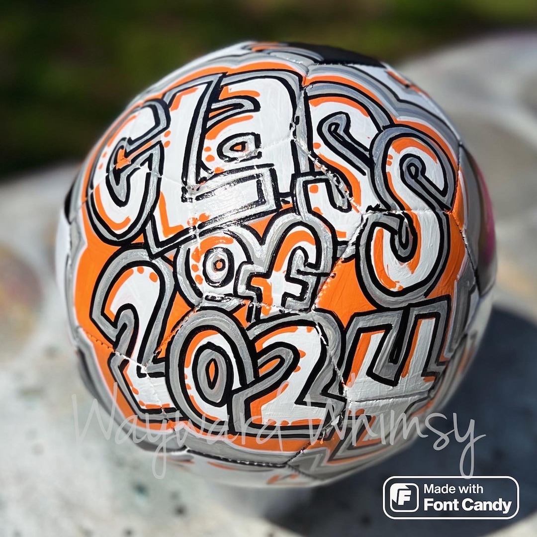Painted Sports Ball- Football- Baseball- Softball- Soccer Ball ...