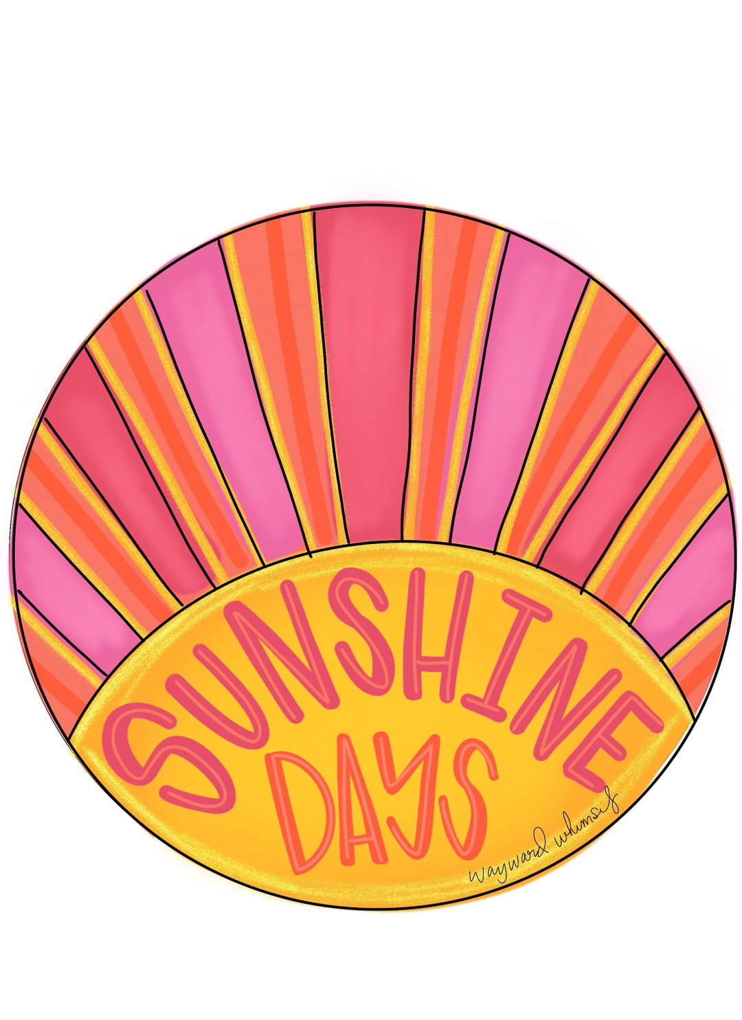 Sunshine Days Door Hanger Downloadable File Printable Template - Etsy
