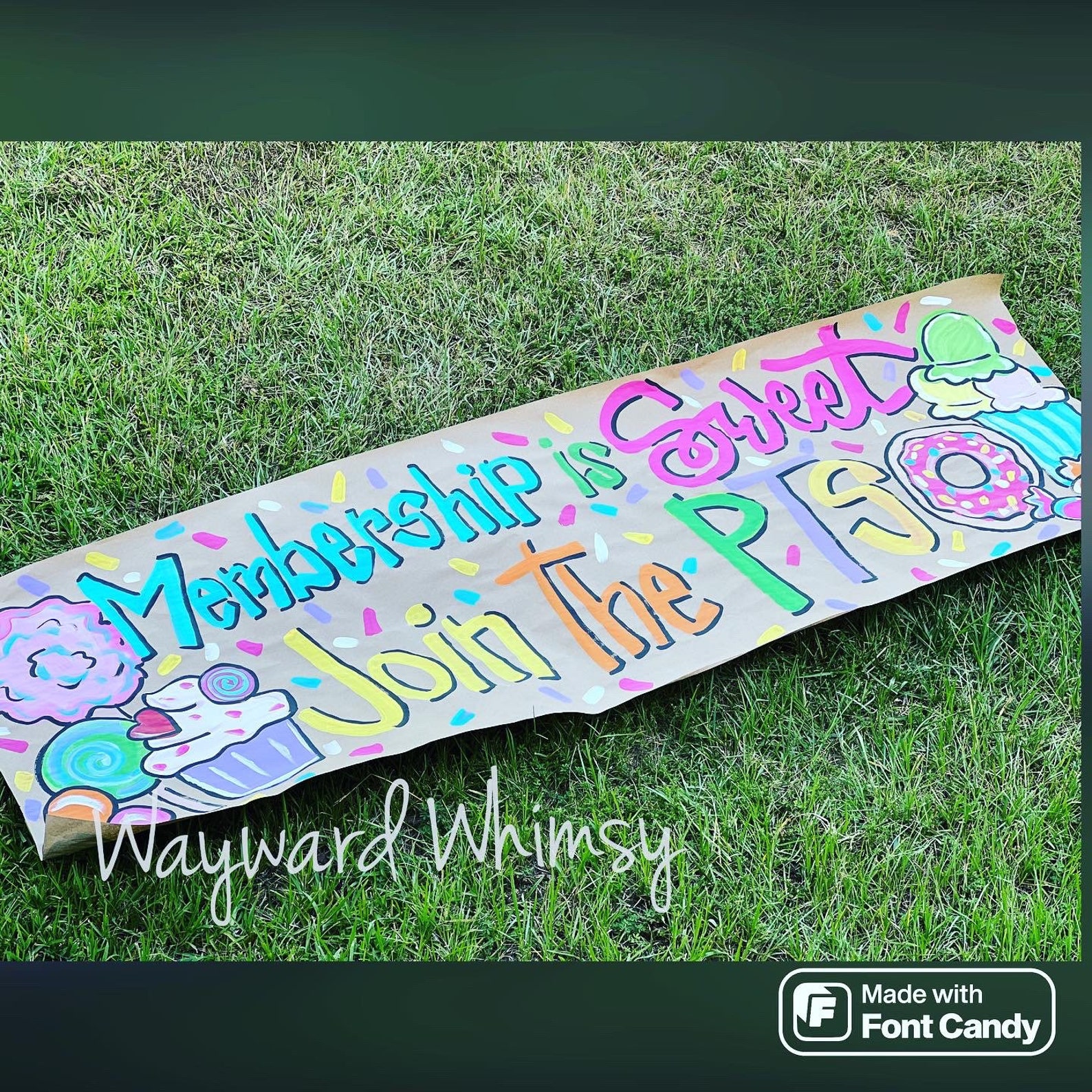 Hand Painted Custom Party Banner Birthday Banner Kraft Paper - Etsy