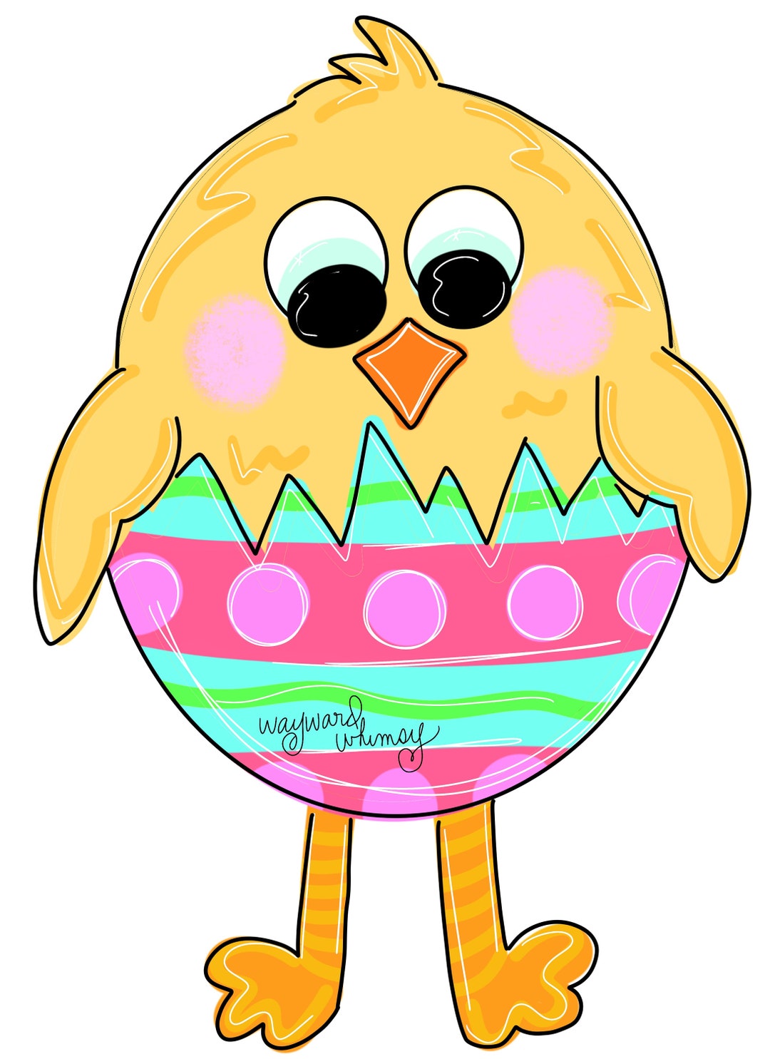 Hatching Spring Chick Easter Door Hanger Downloadable File Printable ...