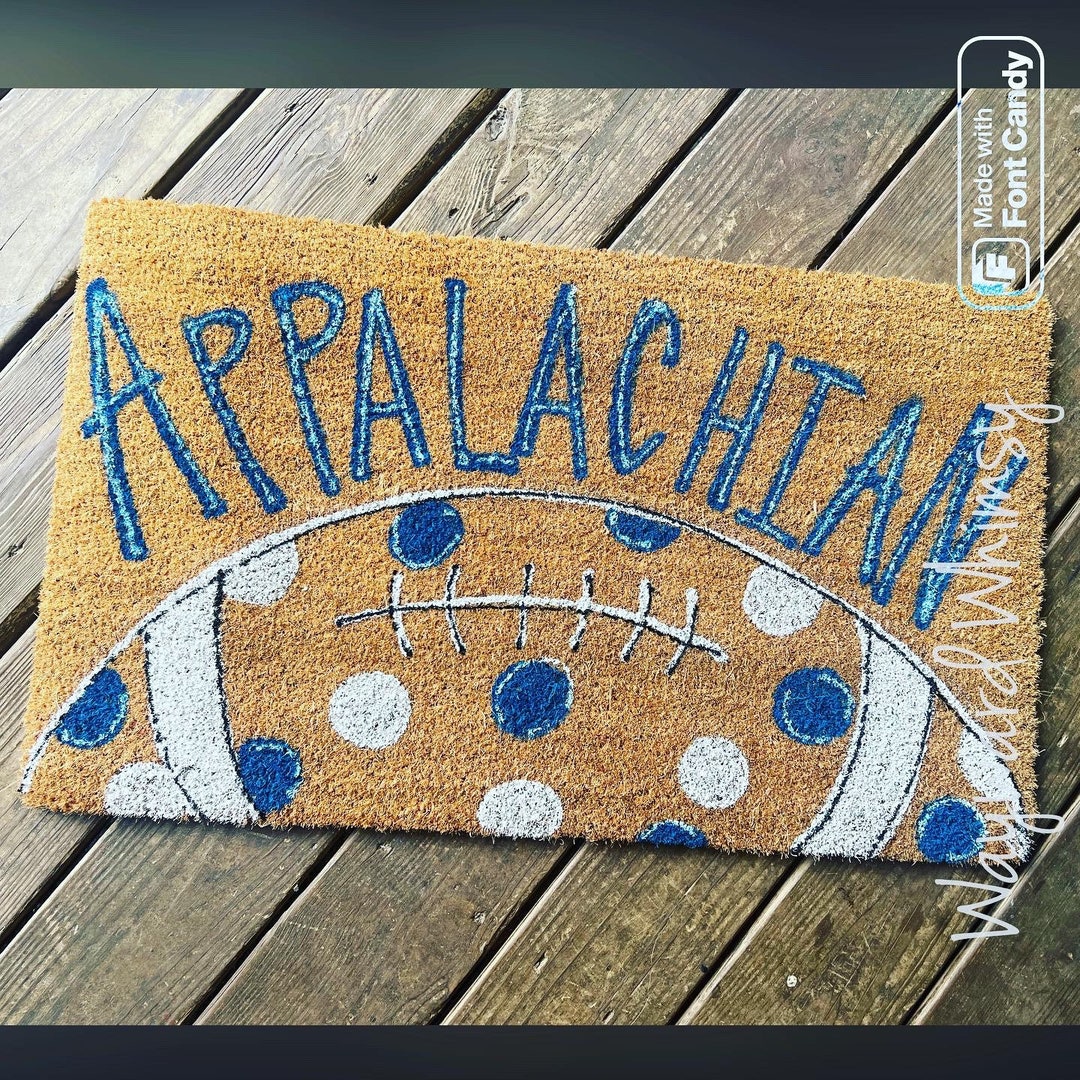 Painted Coir Doormat Football and Team Colors 30x17 Porch Mat Front ...
