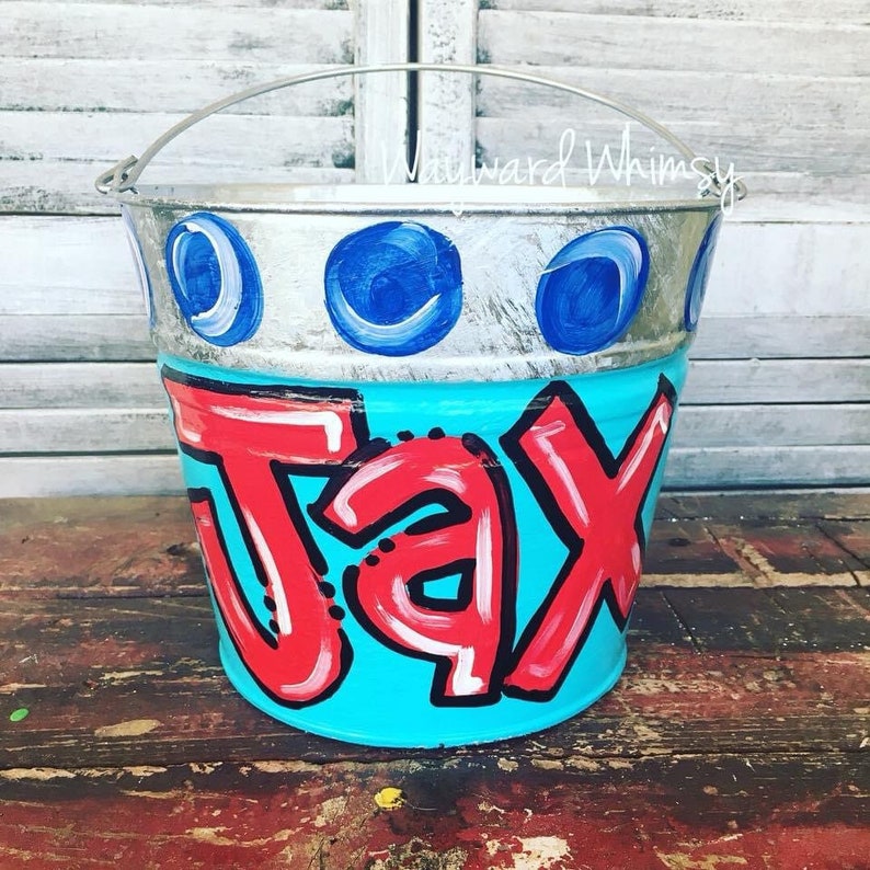 Custom Painted Bucket-personalized Pails Buckets Valentine - Etsy