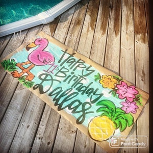 Hand Painted Custom Party Banner Birthday Banner Kraft Paper | Etsy