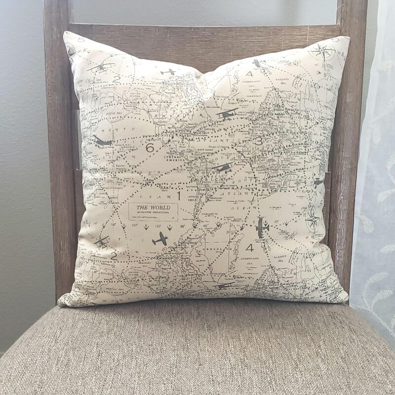Map Pillow - Etsy