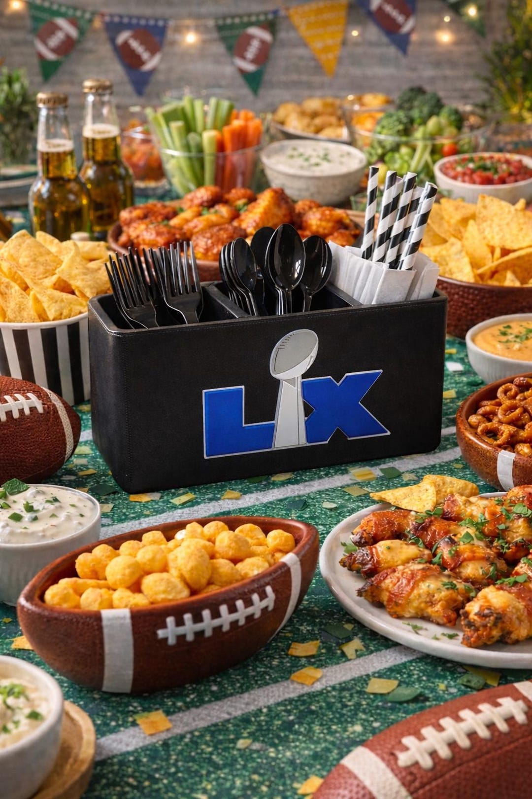 Football Game Day Utensil Caddy – LX Trophy Party Decor - Etsy