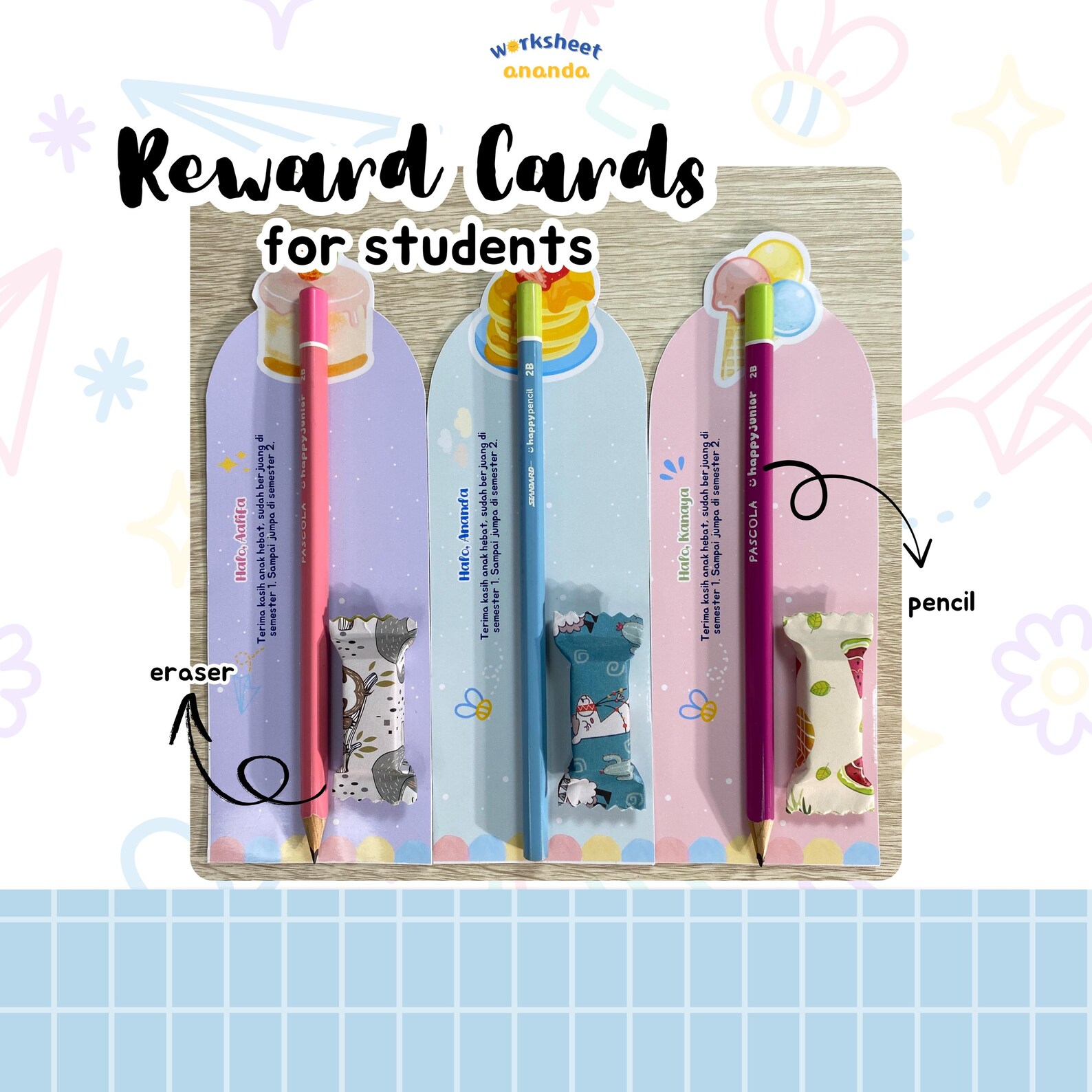 Printable Student Reward Cards, Editable Canva Template (digital ...