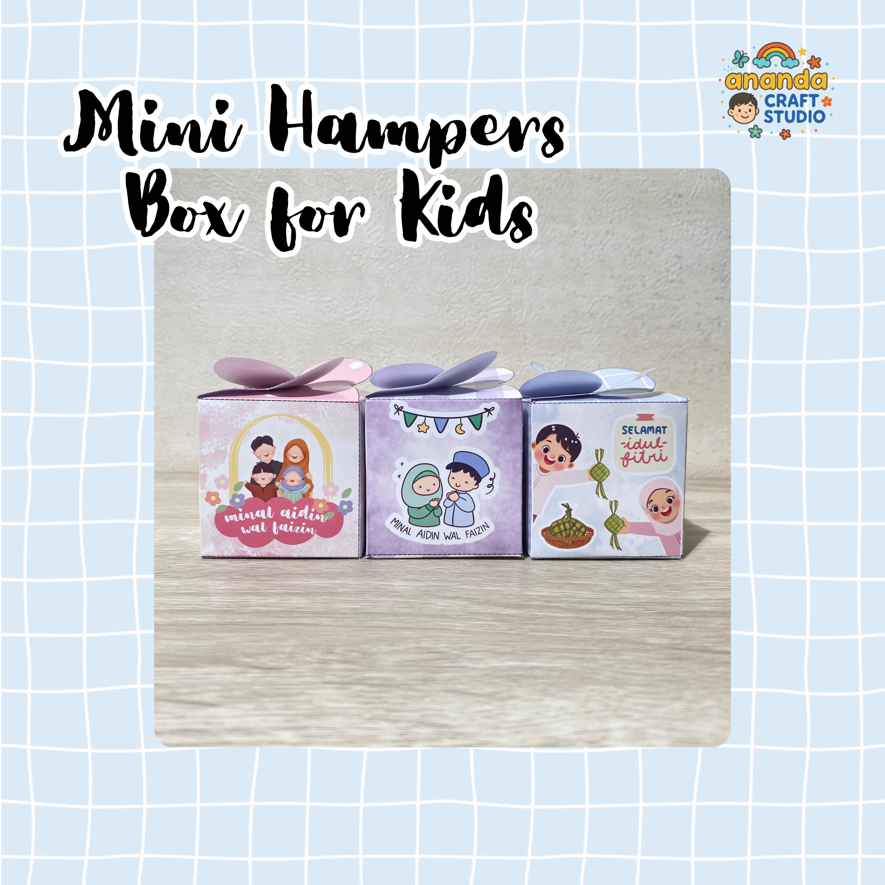 Mini Hampers Box for Kids, Editable Canva Template, Printable Gift Box ...