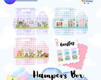 Mini Hampers Box for Kids, Editable Canva Template, Printable Gift Box ...