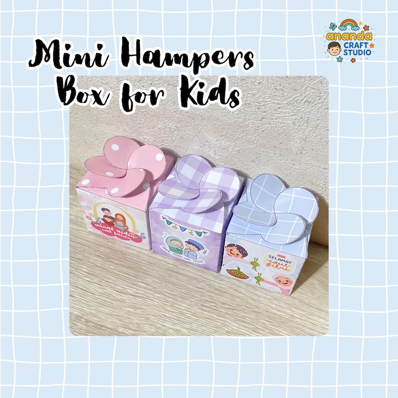Mini Hampers Box for Kids, Editable Canva Template, Printable Gift Box ...