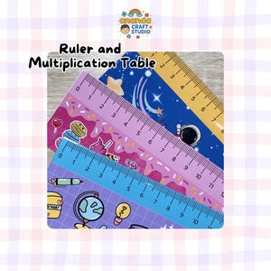 Kids' School Ruler Template, Printable Multiplication Table (digital ...