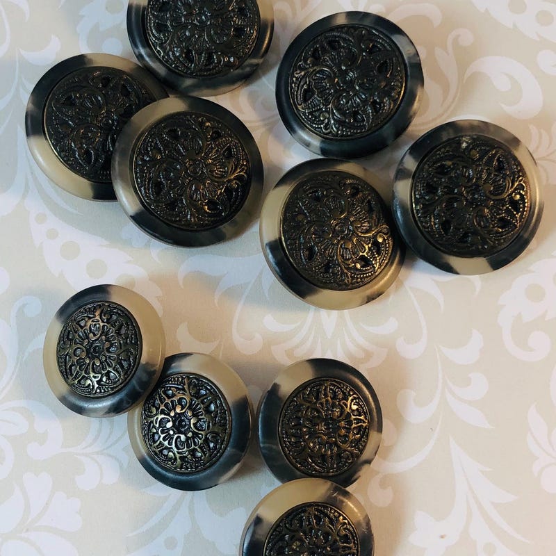 Two Tone Buttons - Etsy