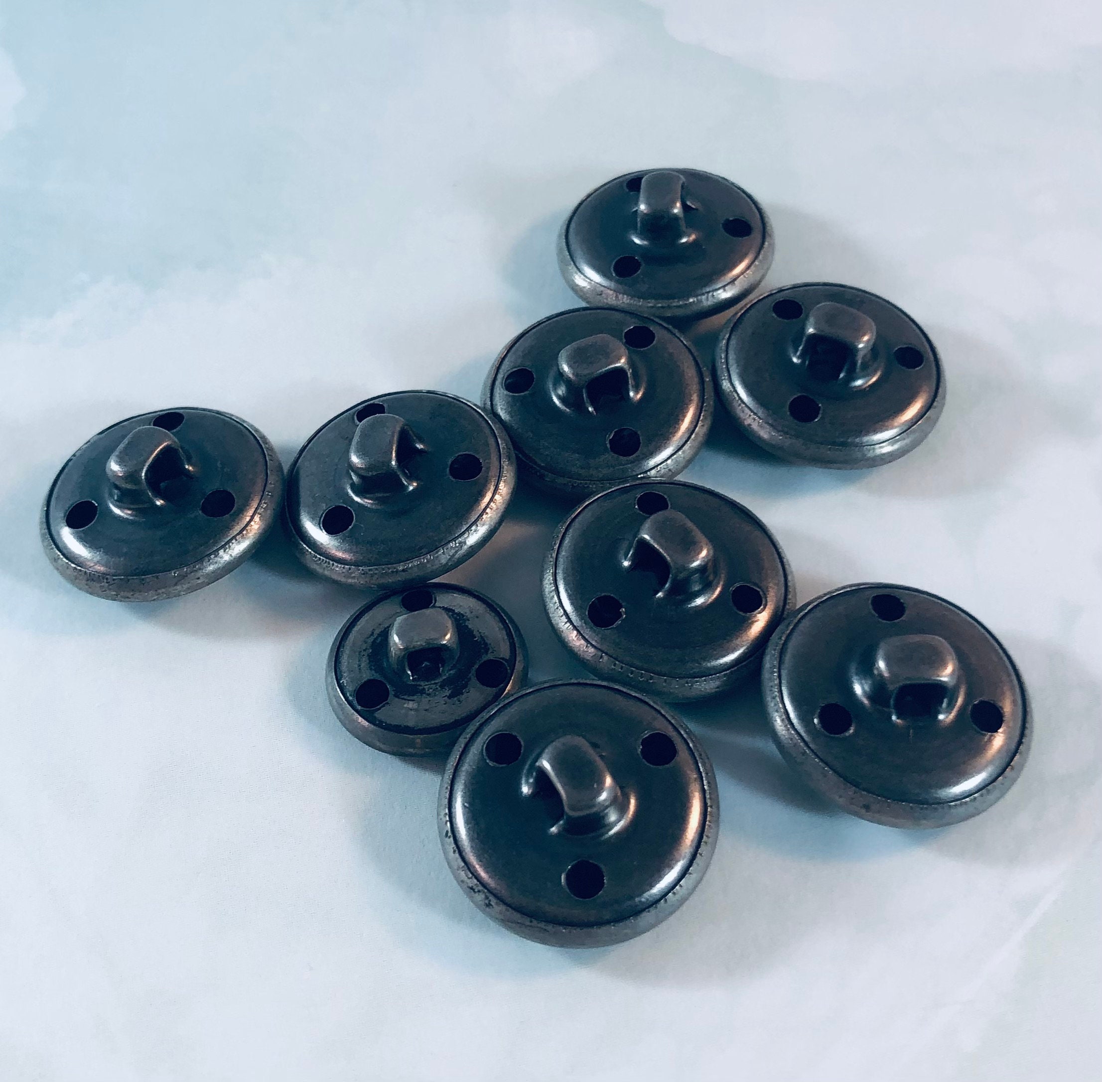 Coat of Arms Buttons, Dark Silver, Shank Type, Set of 8 - Etsy