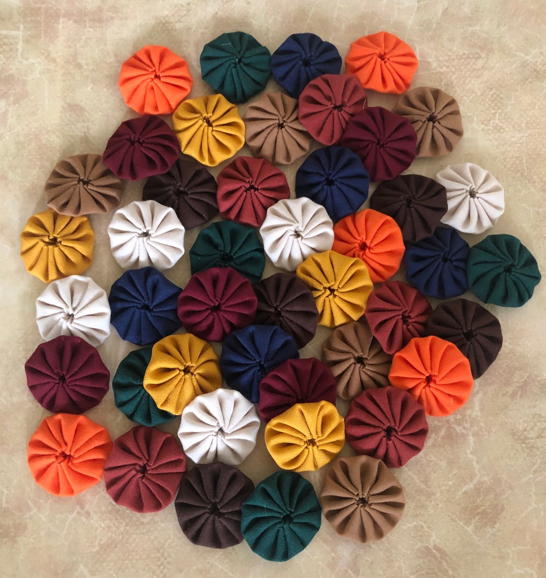 Fabric Yoyos 45 Fall Colors 1 Size - Etsy
