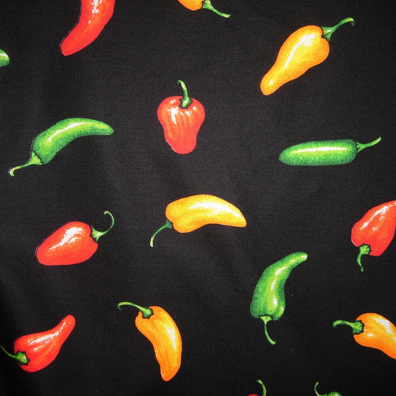 Chili Pepper Fabric - Etsy