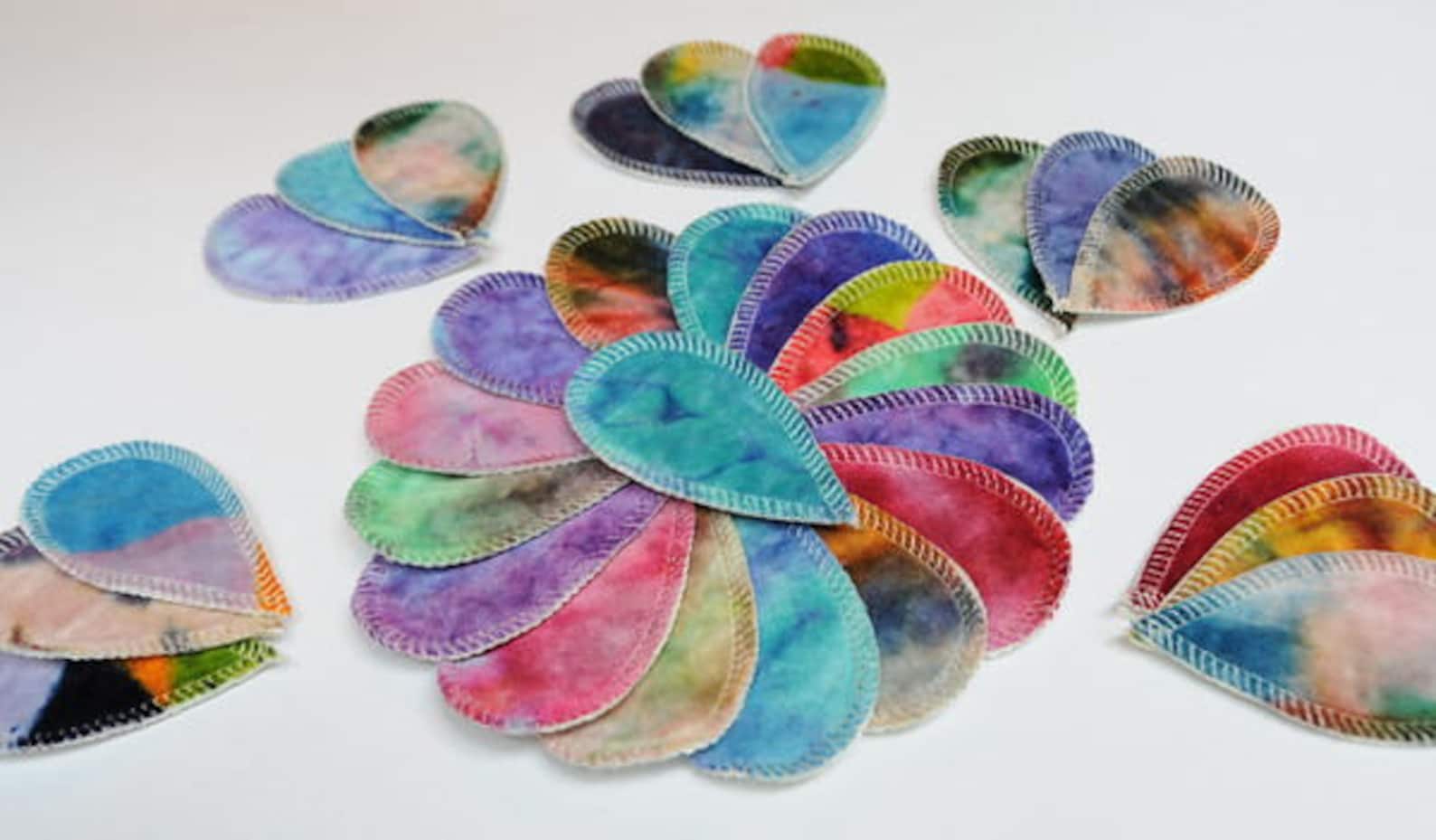 Set of THREE 'fluff Folds' - Interlabial Pads - "assorted Colourways ...