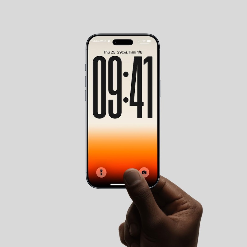 Phone Wallpaper Set of 6, Minimalist Gradient Vibrant Color Home Lock ...