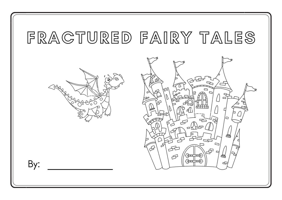 Fractured Fairy Tales Booklet in Grayscale Lined Style" - Etsy