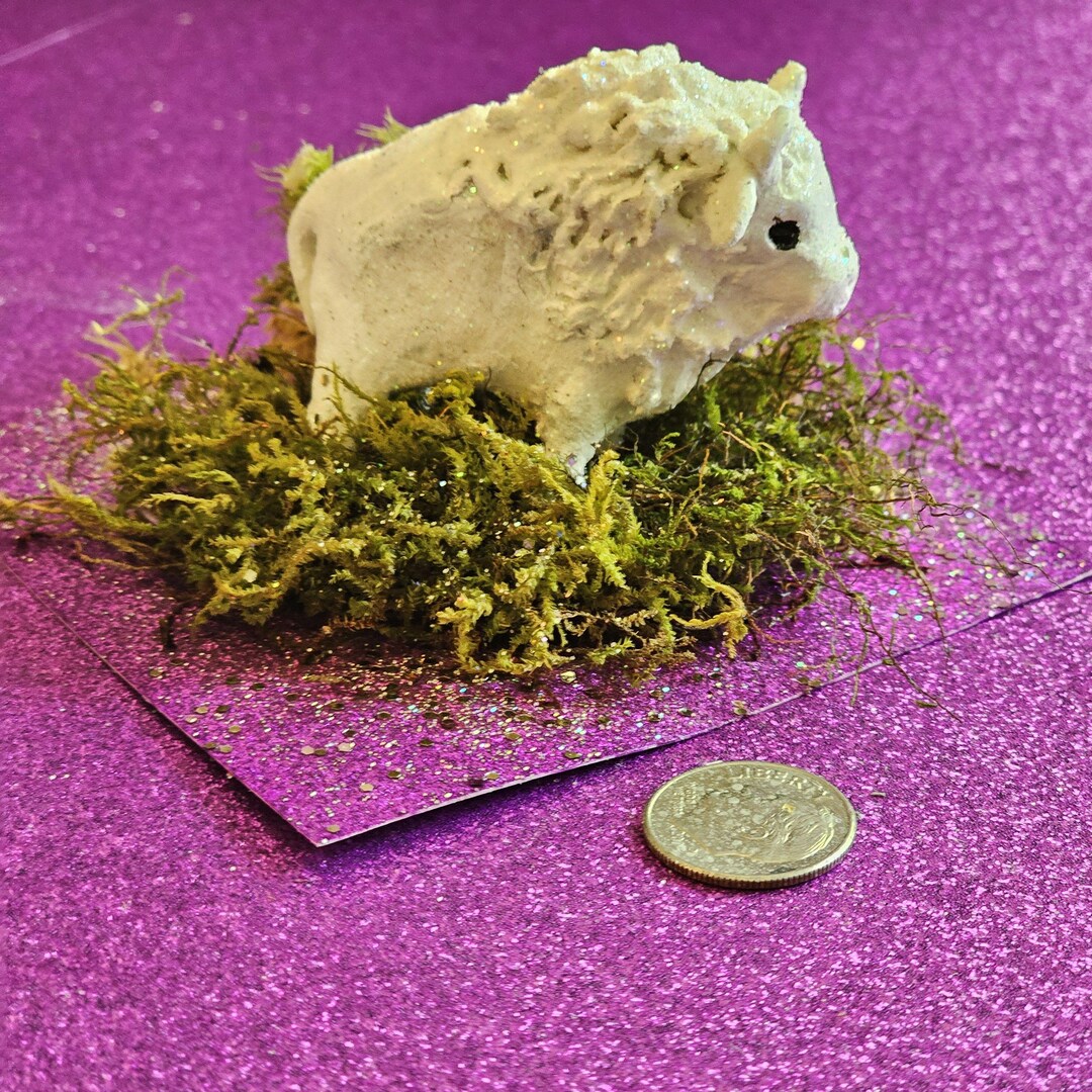 Miniature White Buffalo Spirit Animal - Etsy