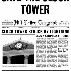 Back to the Future Replica Save the Clock Tower Flyer Prop - Etsy