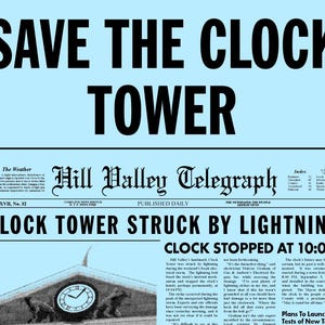 Back to the Future Replica Save the Clock Tower Flyer Prop - Etsy