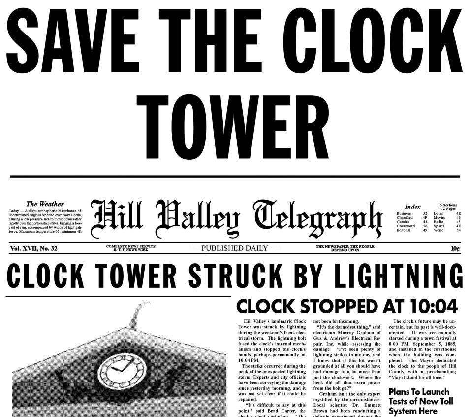 Back to the Future Replica Save the Clock Tower Flyer Prop - Etsy