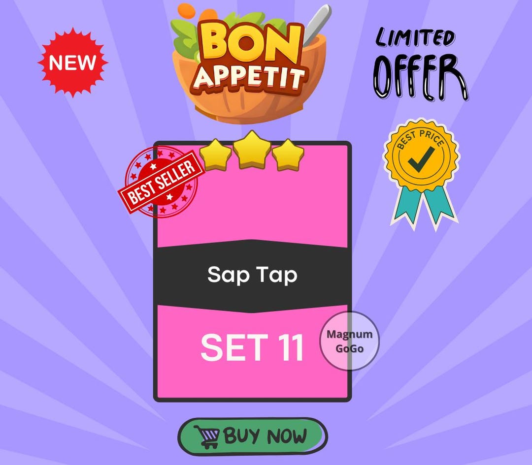Monopoly Go Sap Tap Stickers: 3 Stars Set 11 - Etsy