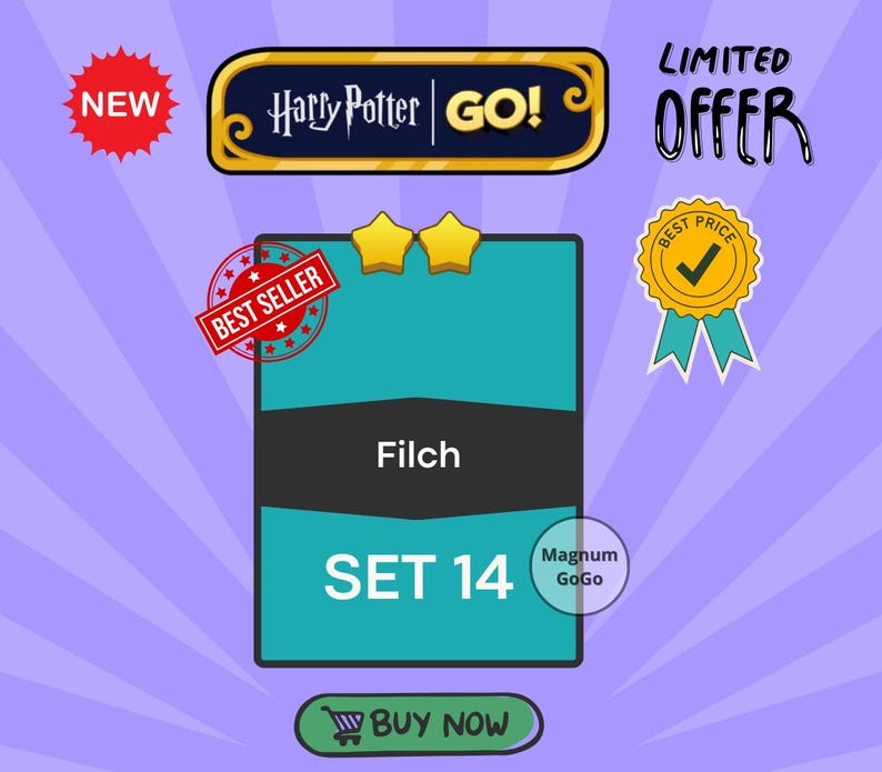 Monopoly Go Filch Stickers: 2 Star Set 14 | Harry Potter Album GO - Etsy UK